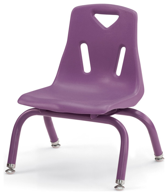 Berries Stacking Chairs with Powder-Coated Legs, 8"H, Set of 6, Purple ...