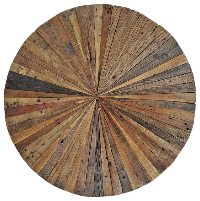 Salvaged Round Pinwheel Coffee Table - Rustic - Coffee Tables - by ...