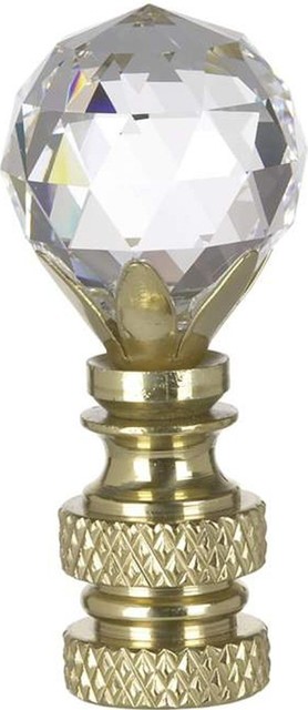 Swarovski Faceted Lamp Finial Crystal Ball Finish 1.75"h - Traditional ...