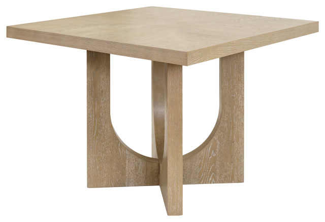 Modern Wood Counter Height Kitchen Table, Light Brown - Farmhouse ...