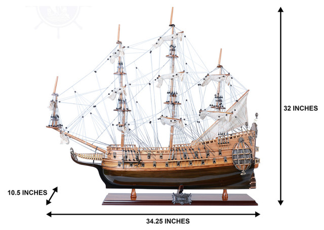 Fairfax Museum-quality Fully Assembled Wooden Model Ship - Beach Style ...