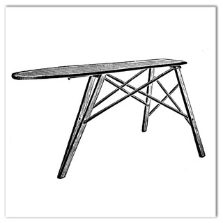 Vintage Ironing Board Sketch Wall Art - Contemporary - Prints And ...