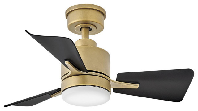 Regency Series Atom 30 in. Indoor Ceiling Fan, Heritage Brass ...