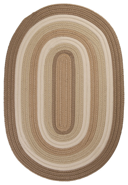 Brooklyn - Natural 8'x10', Oval, Braided - Farmhouse - Outdoor Rugs ...
