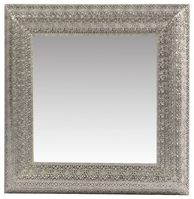 Sophisticated Silver Metal Mirror Frame by Urban Port - Mediterranean ...