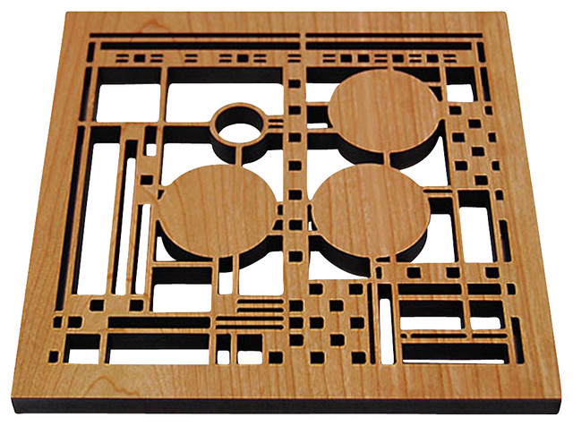 Frank Lloyd Wright Coonley Hardwood Trivet - Craftsman - Trivets - by ...