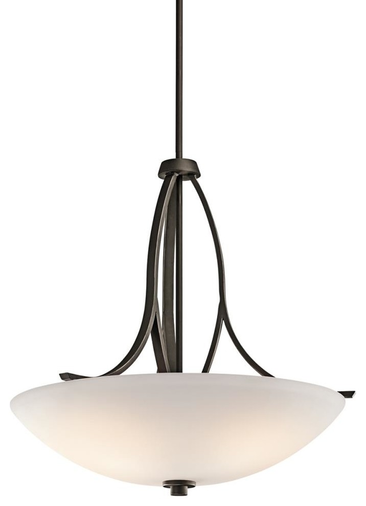 Granby 3-Light Inverted Pendant, Bowl Shaped Glass Shade, Olde Bronze ...