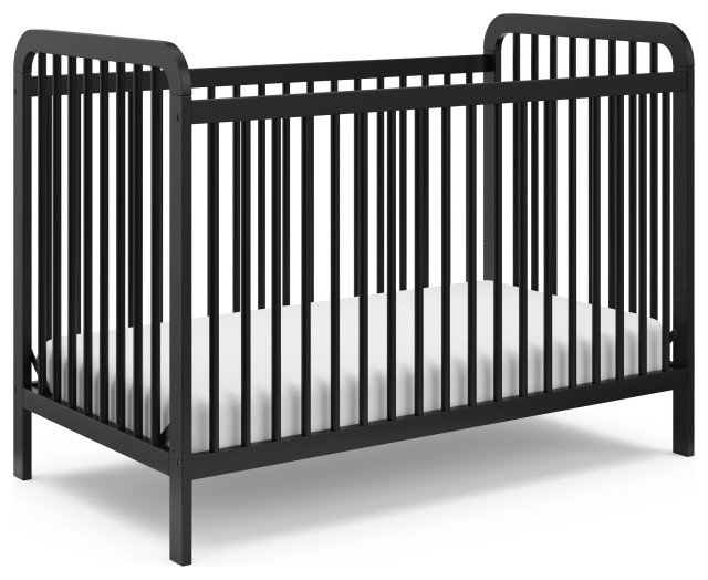 Storkcraft Pasadena 3-in-1 Convertible Crib, Black - Traditional ...