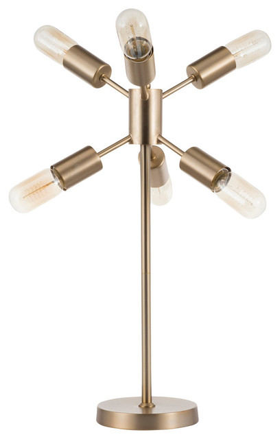 Lumisource Spark Table Lamp, Antique Brass - Midcentury - Table Lamps ...