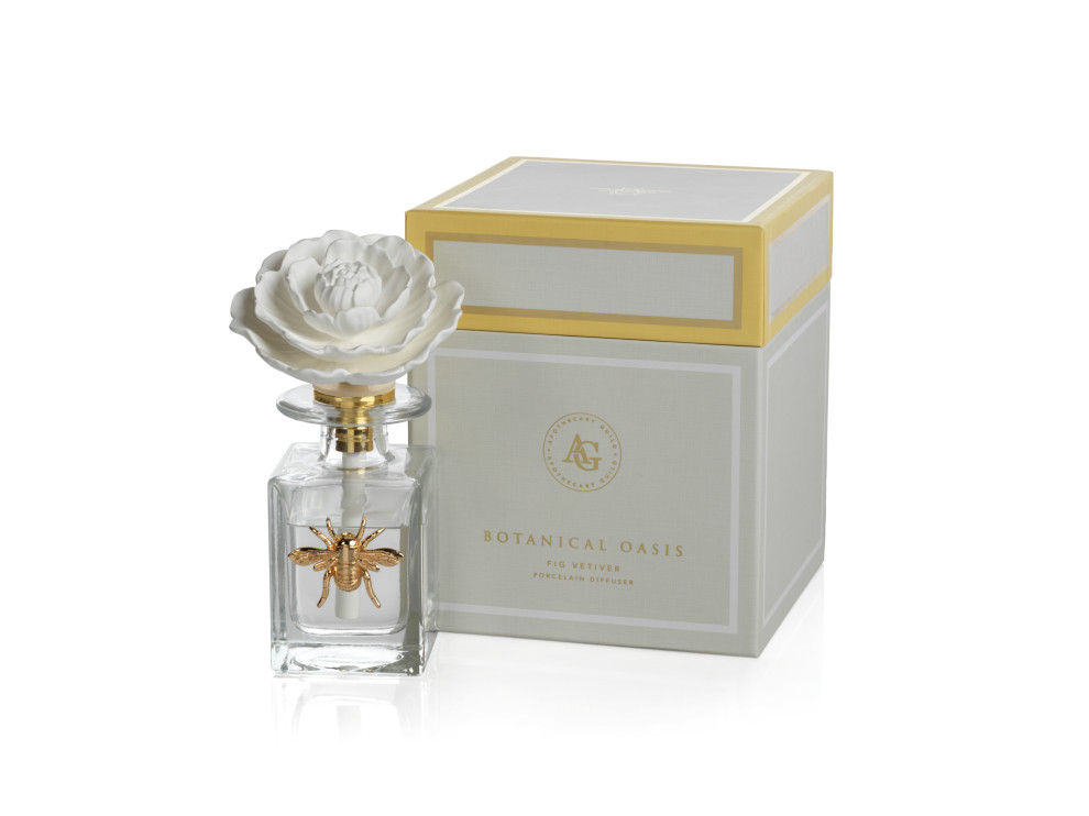 Botanical Oasis Fig Vetiver Porcelain Diffuser, Bee - Home Fragrances ...