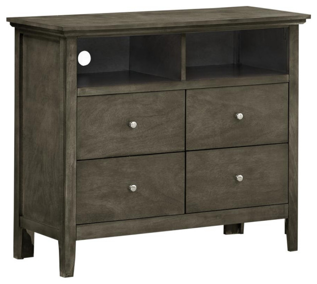 Hammond Gray 4 Drawer Chest of Drawers (42 in L. X 18 in W. X 36 in H ...