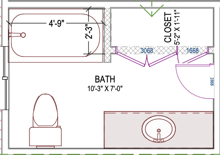 7 x 10 bathroom remodel