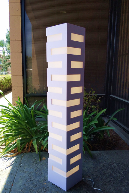 Dimmable and Light Color Adjustable Modern Plain White LED Floor Lamp ...