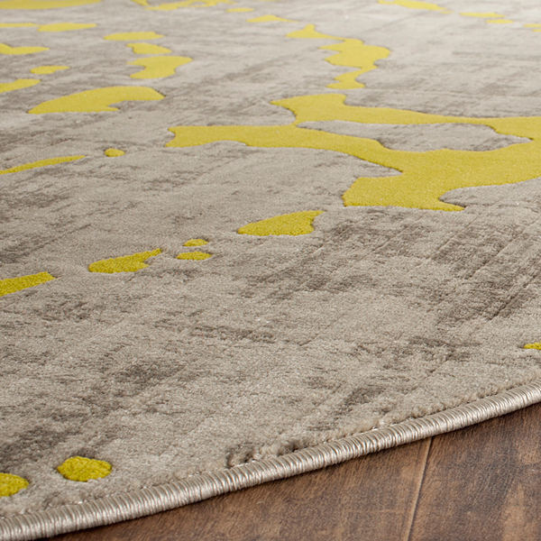 Safavieh Porcello Prl7735G Rug, Light Grey/Green, 6'7" x 6'7 ...