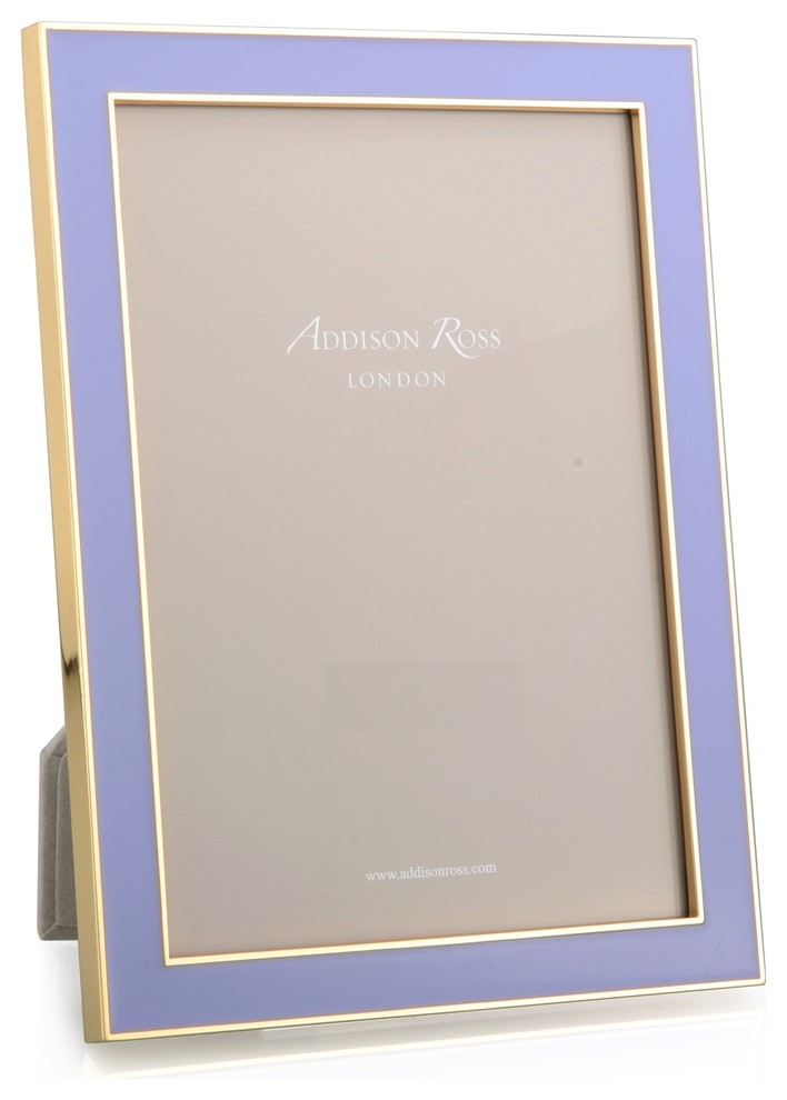 Addison Ross Lilac Enamel/Gold Frame, 4x6 - Contemporary - Picture ...