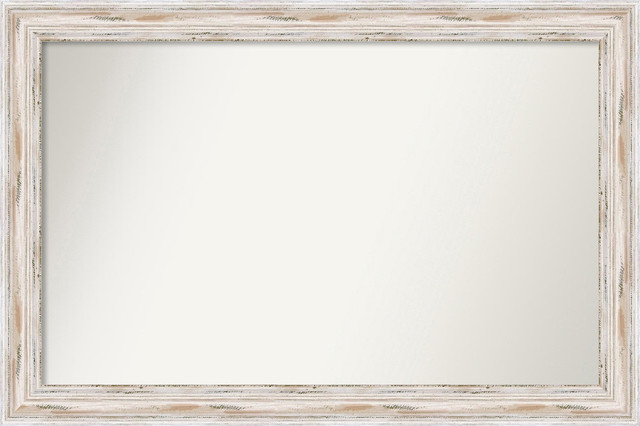Wall Mirror, Choose Your Size Extra Large, Alexandria Whitewash Wood, 45"x30" - French Country ...