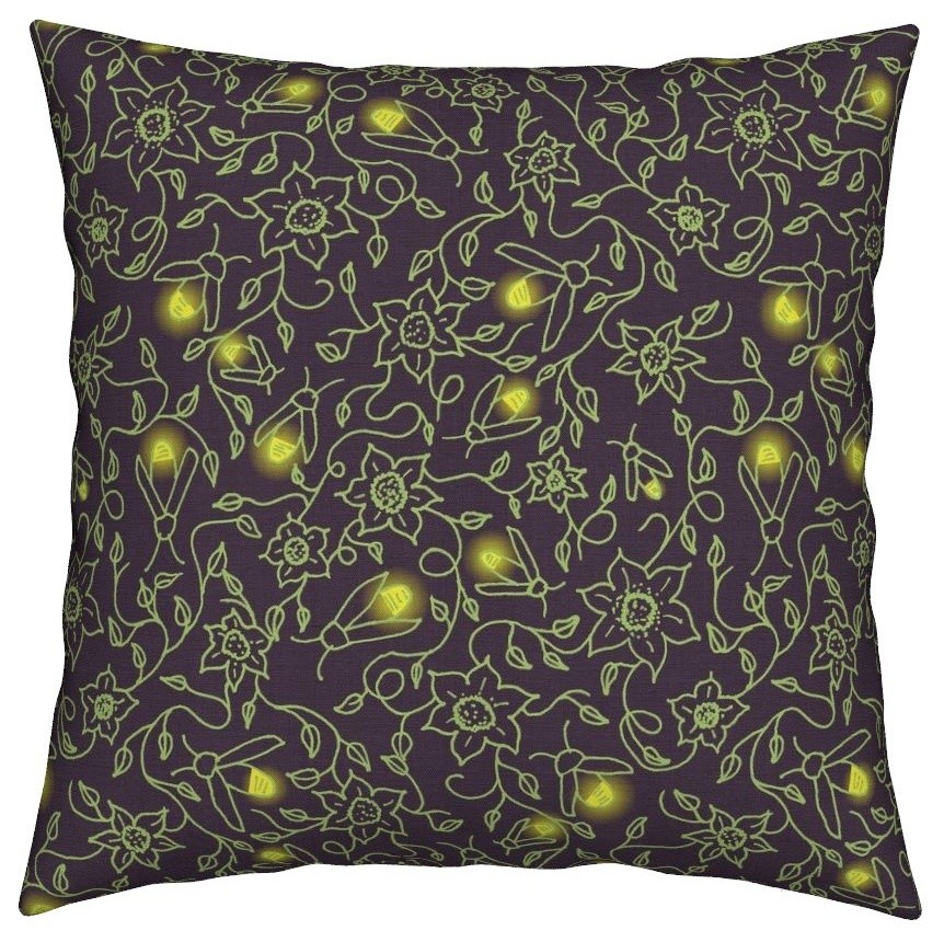 Firefly Fireflies Lightning Bug Insects Throw Pillow - Contemporary ...