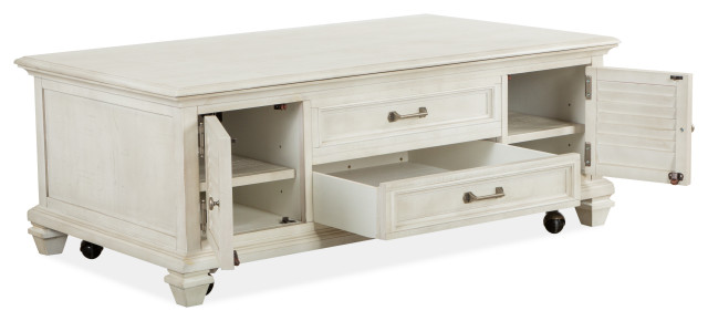 Lift Top Storage Cocktail Table WithCasters - French Country - Coffee ...