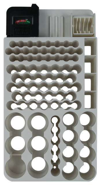 Range Kleen White Battery Storage Organizer - Transitional - Kitchen ...