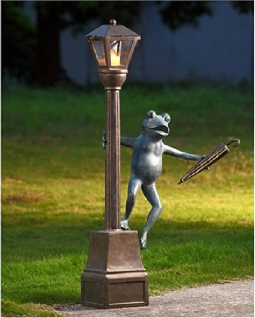 Attractive Streetlight Frog Garden Lantern - Eclectic - Path Lights ...