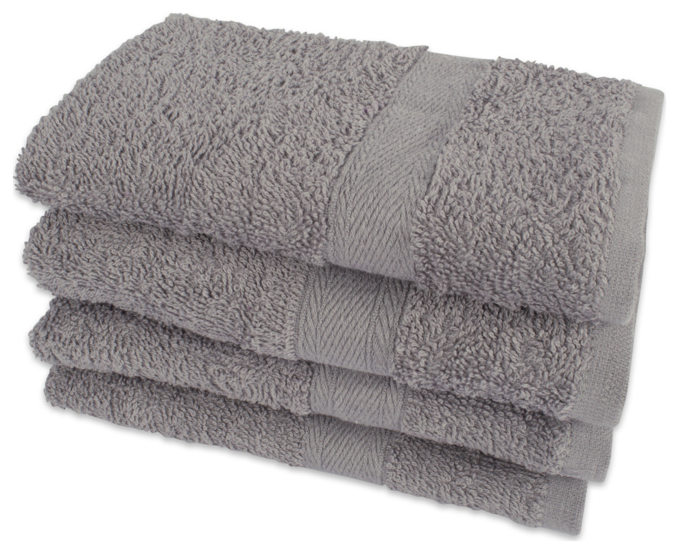 Gray Hand Towels Set of 4 - Farmhouse - Bath Towels - by Design Imports ...