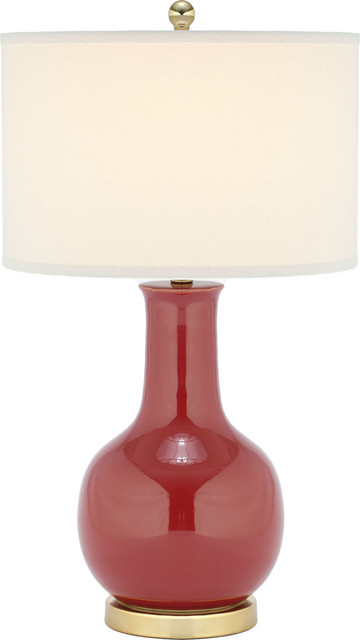 Safavieh White Ceramic Paris Lamp - Contemporary - Table Lamps - by ...