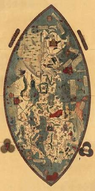 Genoese World Map Print, 10.00 x 20.00 - Traditional - Prints And ...