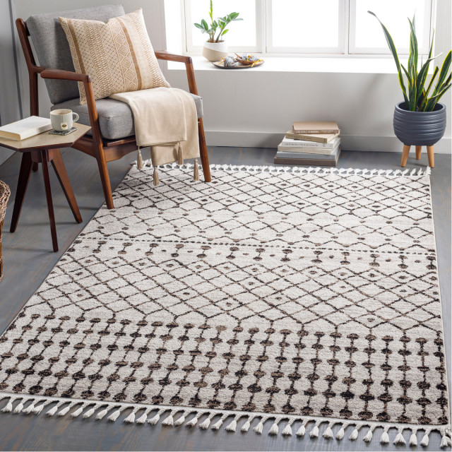Blackburn Area Rug, Black/Dark Brown/Gray/Light Gray - Scandinavian ...