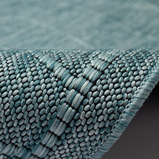 Soleil Wrought Iron Indoor/Outdoor Rug, 1'11"x7'6" - Transitional ...