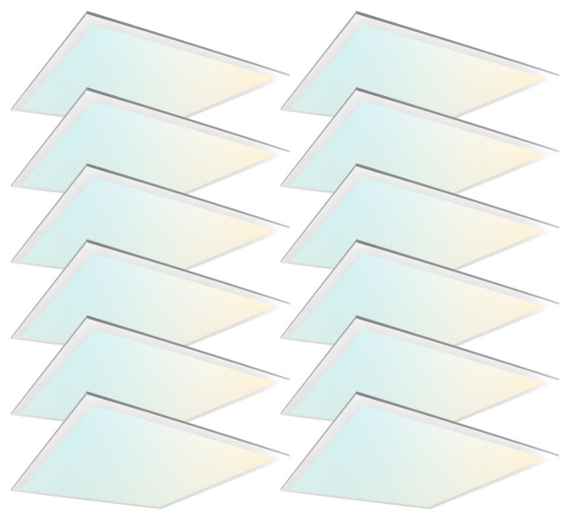 Luxrite 2x2 FT LED Panel Lights 30/35/40W 3CCT Dimmable 12 Pack ...