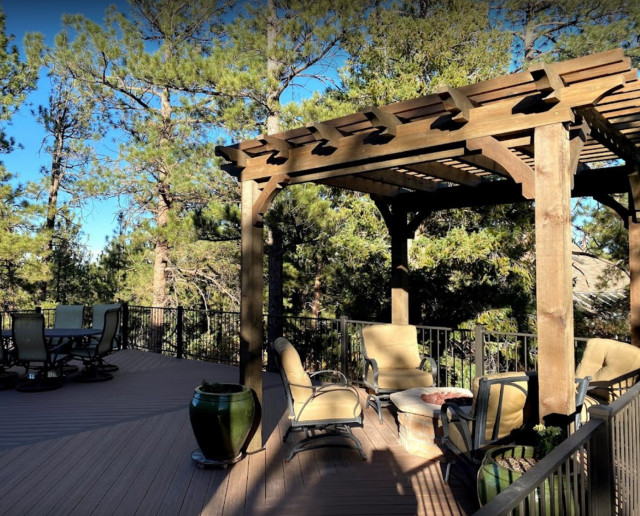Beautiful Composite Deck and Pergola - Rustikal - Terrasse - Denver ...