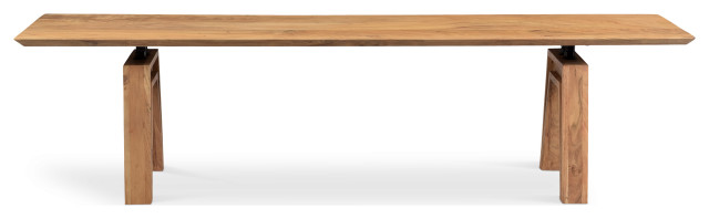 Branch Live Edge Industrial Bench - Industrial - Dining Benches - by ...