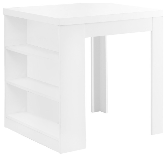 30" White Particle Board Hollow Core and MDF Counter Height Dining ...
