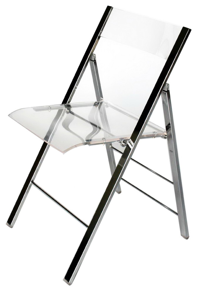 Acrylic Foldable Chair Clear - Contemporary - Outdoor Folding Chairs ...