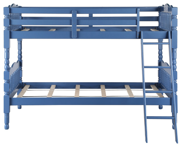 ACME Homestead Twin Twin Bunk Bed, Dark Blue - Traditional - Bunk Beds ...