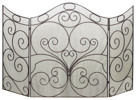 Iron Scroll Fire Screen - Traditional - Fireplace Screens - by Dr ...
