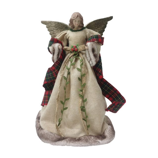 16" Country Angel Tree Topper - Holiday Accents And Figurines - by ...