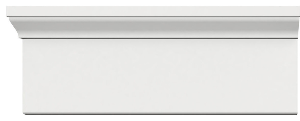 4 1/2"H x 1 1/4"P x 96"L Back Band Casing Moulding, PVC, 4 1/2"H x 1 1/ ...