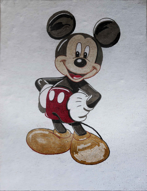 Mosaic Artwork - Mickey Mouse, 63" x 79" - Contemporary - Tile Murals ...