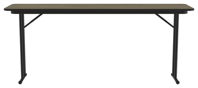 Correll 3/4" High Pressure Folding Seminar Table in Colonial Hickory ...