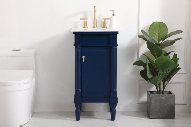 Elegant VF13018BL 18.5"Single Bathroom Vanity, Blue - Eclectic ...