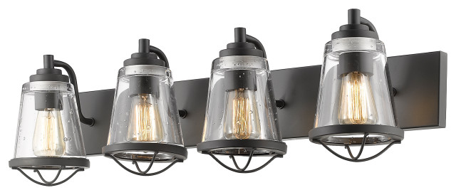 Mariner Collection 4 Light Vanity in Bronze Finish - Beach Style ...