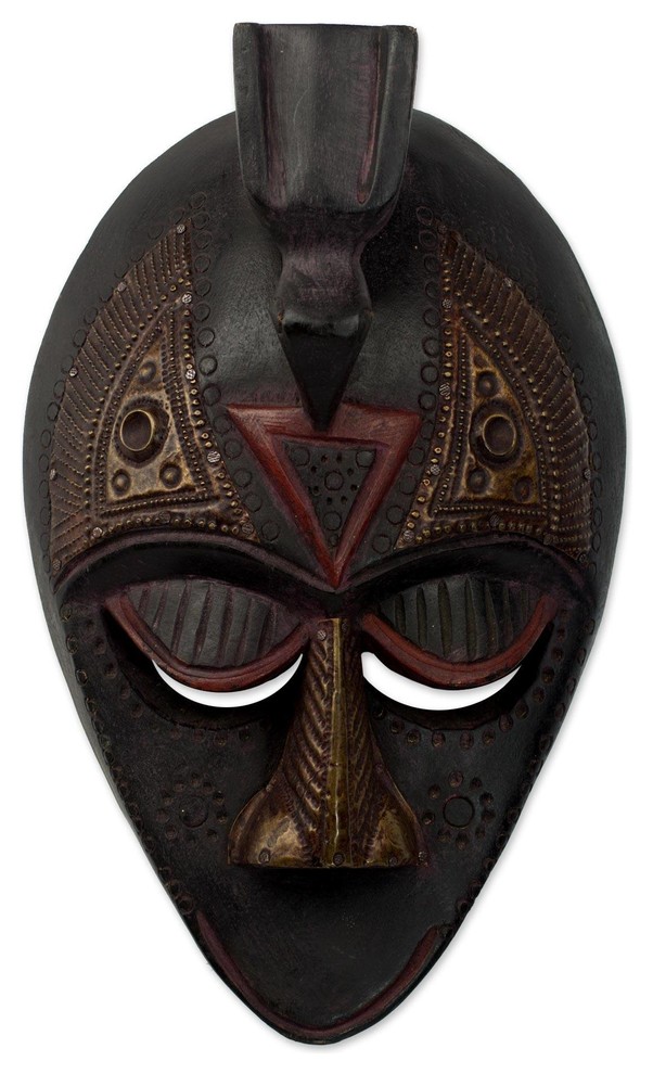 Handmade Karma Bird Ewe wood mask - Ghana - Tropical - Decorative ...