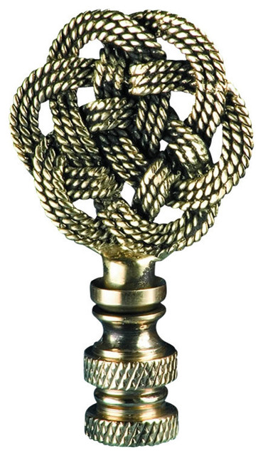 Regatta Woven Knot Lamp Finial Light Antique Brass 2.25"h, 2/1/04 ...