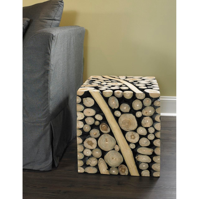 Padma Safari Side Table, Stool - Rustic - Side Tables And End Tables ...
