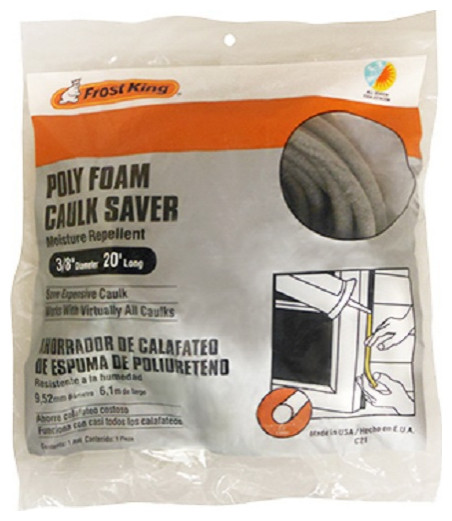 Frost King C21H Poly Foam Caulk Saver, 3/8" x 20', 3/8" x 20 ...