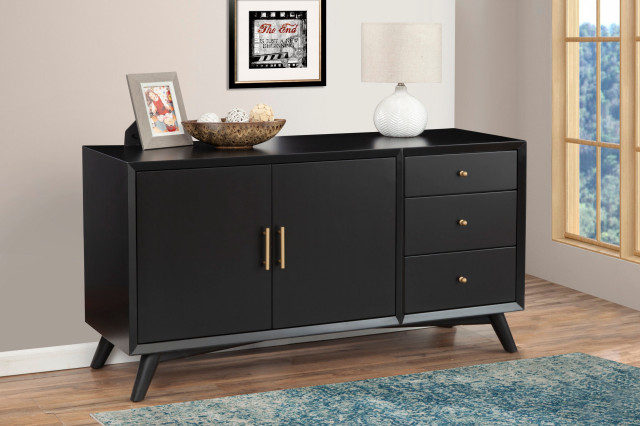 Flynn Sideboard, Black - Midcentury - Buffets And Sideboards - by ...