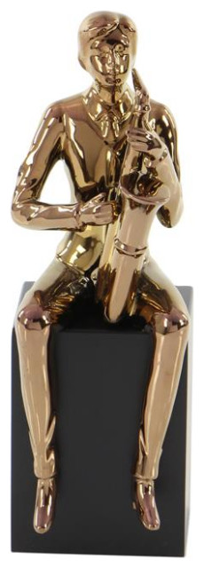 Copper Modern Musician Sculpture Set of 4 - Contemporary - Decorative ...