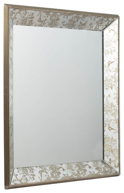 A&B Home 24" Large Dorthea Square Hanging Mirror - Transitional - Wall ...