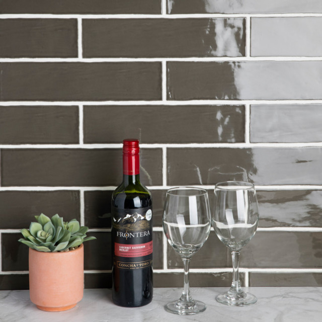 Chester Ceramic Wall Tile, Grafito, Sample - Contemporary - Wall And ...